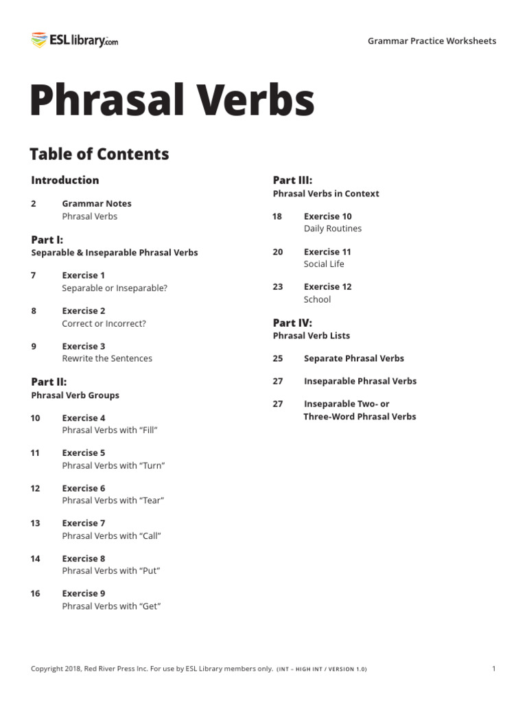 88 Phrasal-Verbs US Student (2) (1) Unlocked | PDF | Grammatical ...
