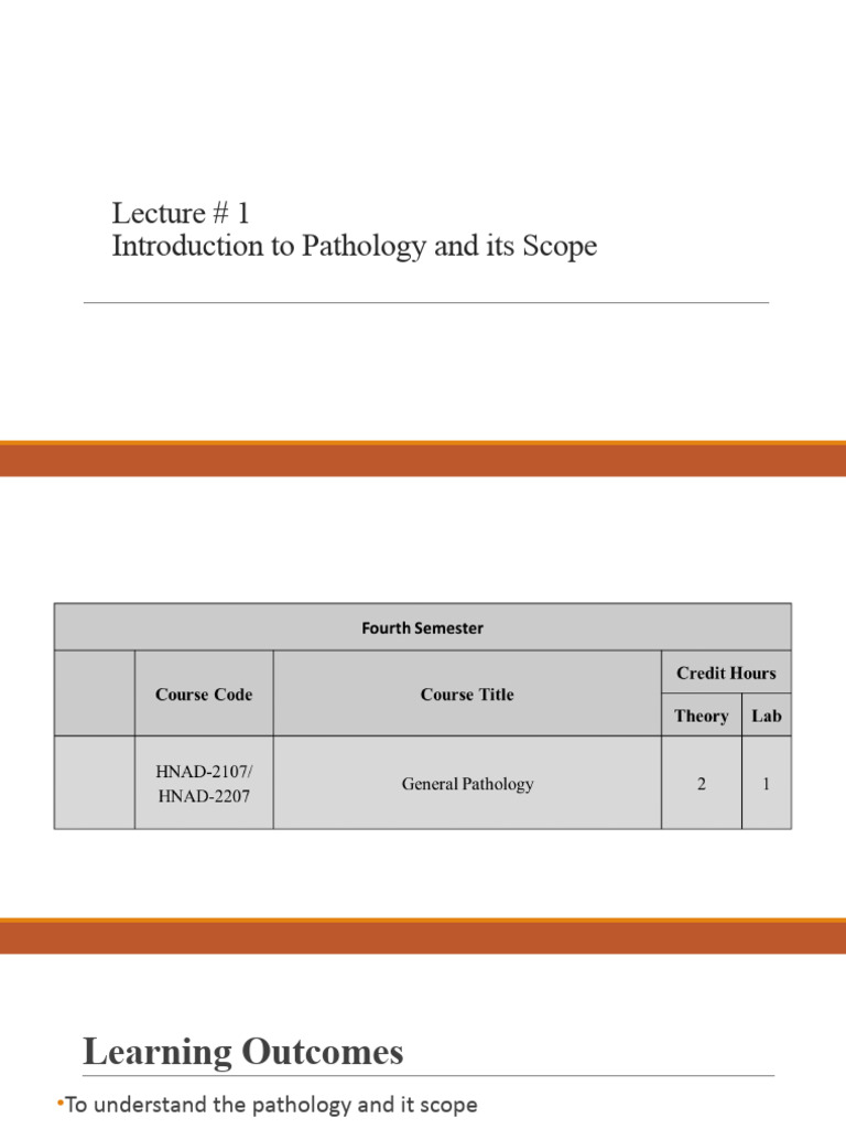Lec # 1 Introduction To General Pathology | PDF | Pathology | Medicine Lec # 1 Introduction To General Pathology | PDF | Pathology | Medicine