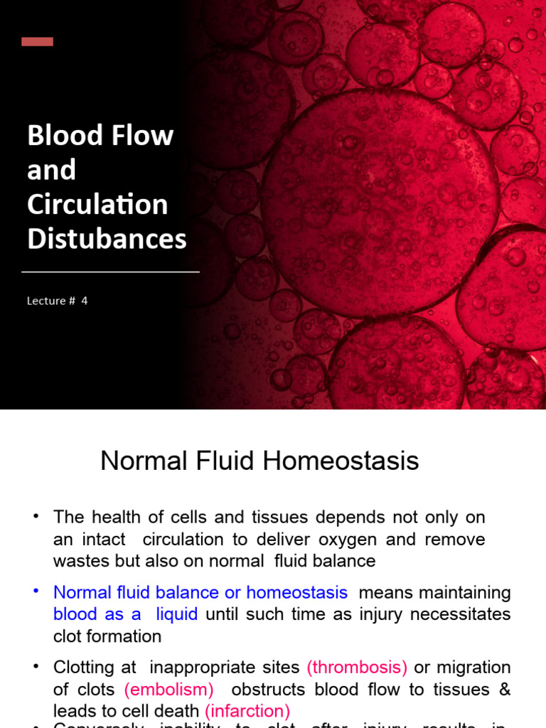 Lec # 4-Circulation Disturbances | PDF | Thrombus | Shock (Circulatory)