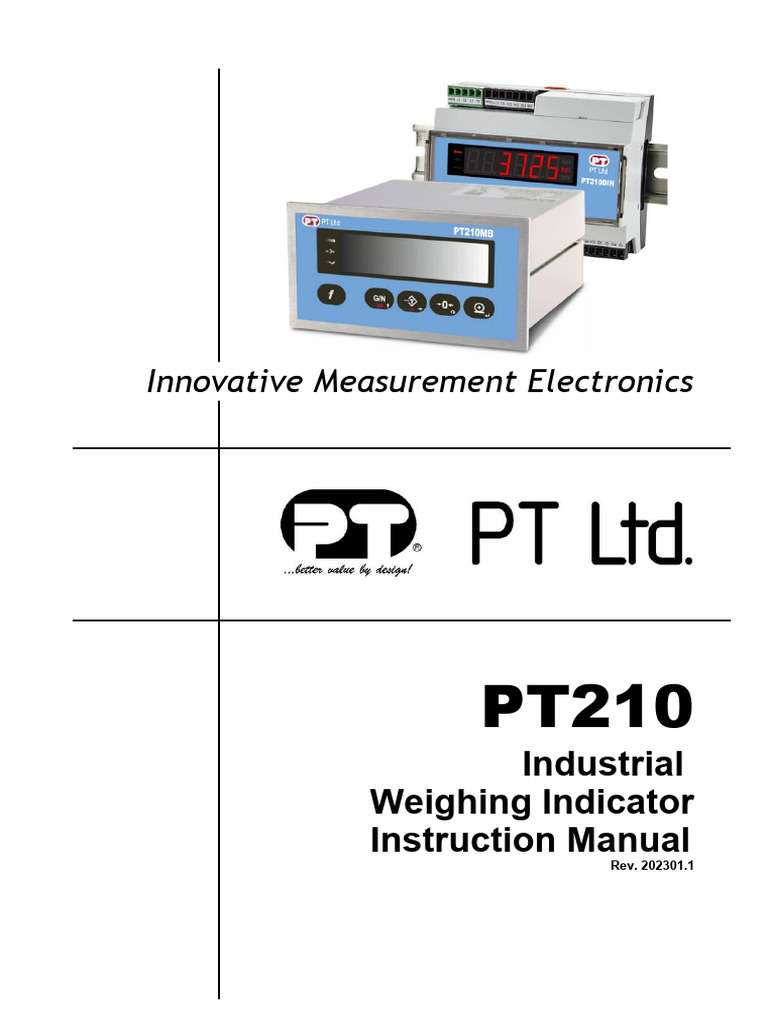 PT210 Manual | PDF | Electrical Connector | Analog To Digital Converter