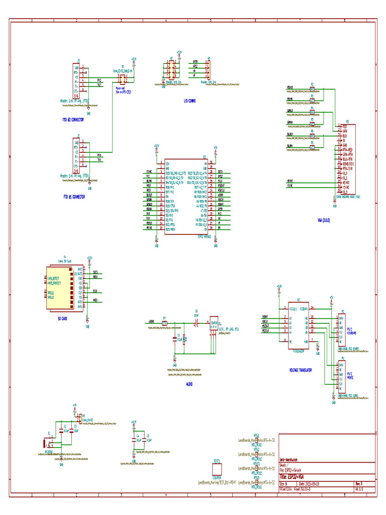 ESP32-VGA Rev3 Schematic | PDF