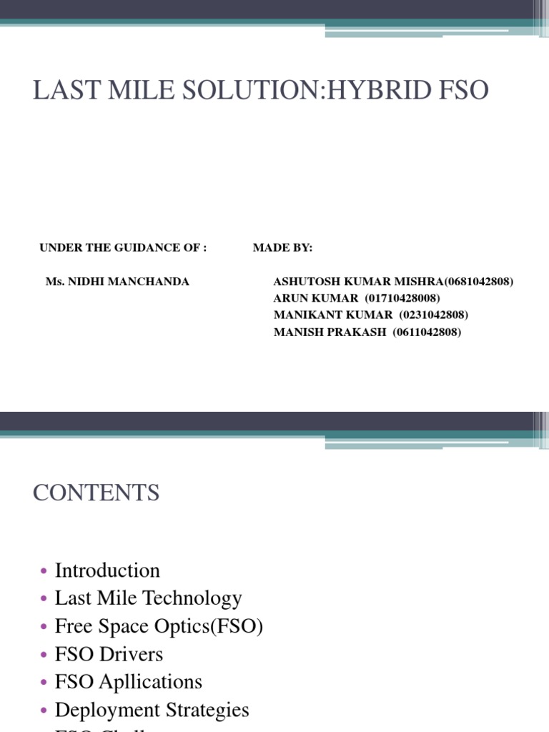 Last Mile | PDF | Last Mile | Internet Access