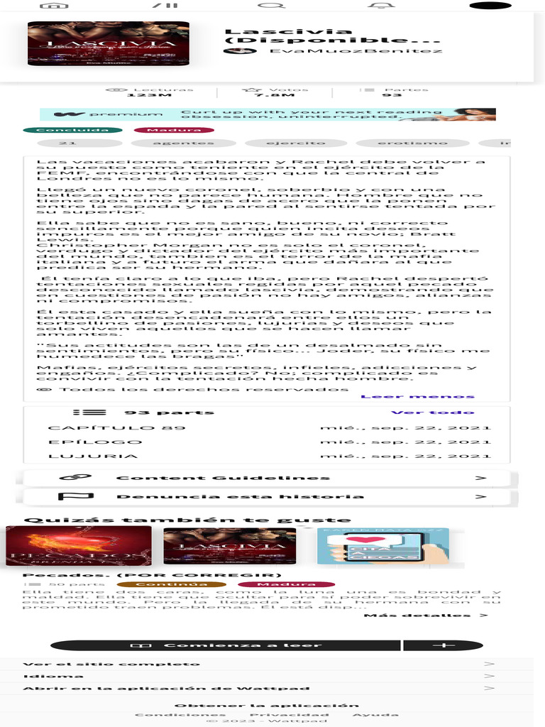 Lascivia (Disponible en Librerías) - Eva Muñoz Benitez - Wattpad | PDF | Lujuria