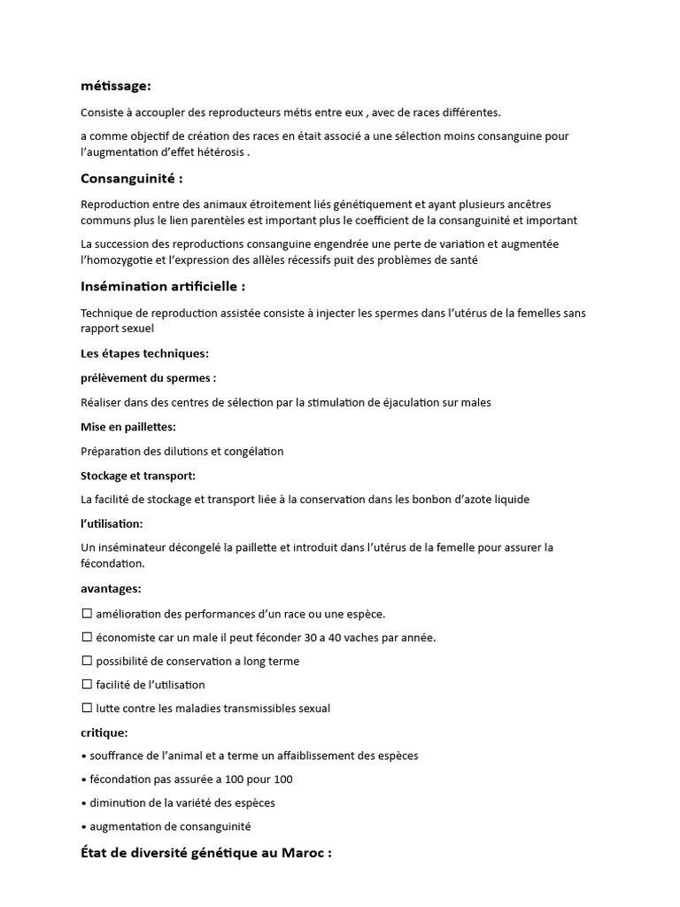 Métissage et nutrition des animaux | PDF | Estomac | Tractus gastro ...