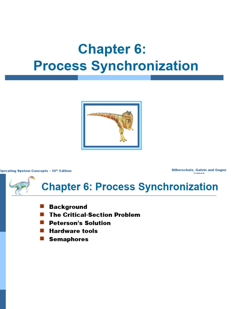 Chapter 6 Synchronisation - p1 | PDF | Process (Computing) | Operating System Technology