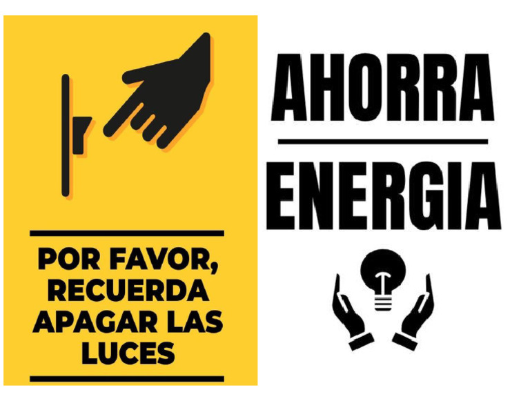 Señal Apague Las Luces Ahorra Energia | PDF