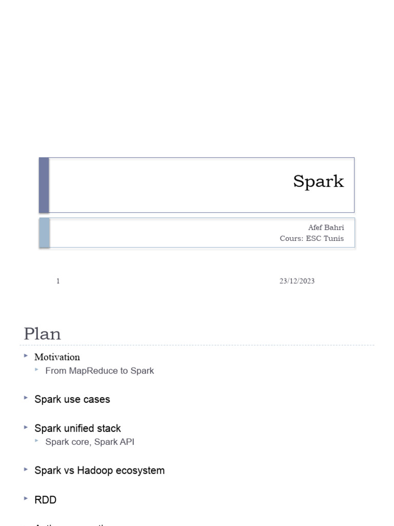 SPARK | PDF | Apache Spark | Apache Hadoop SPARK | PDF | Apache Spark | Apache Hadoop