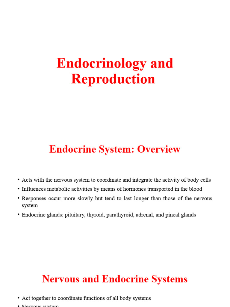 Lec # 5 Endocrinology and Reproduction | Download Free PDF | Hormone ...