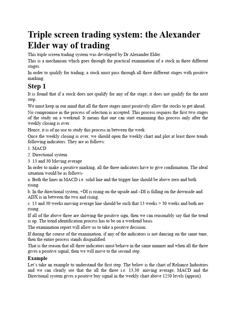 Triple Screen Trading System 33 | PDF