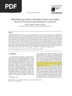 The Cativa'' Process For The Manufacture Plant of Acetic Acid | PDF