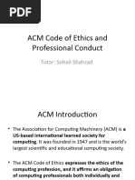 Acm Code of Ethics | PDF | Computing | Association For Computing Machinery