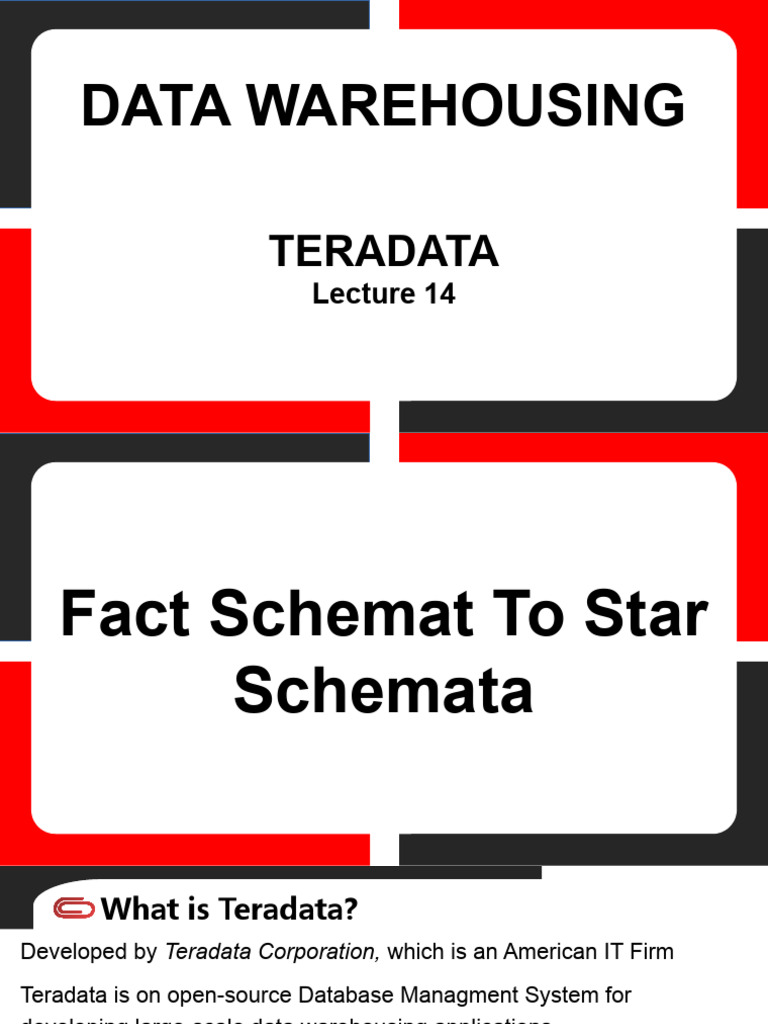 Lec 14 - Teradata | PDF