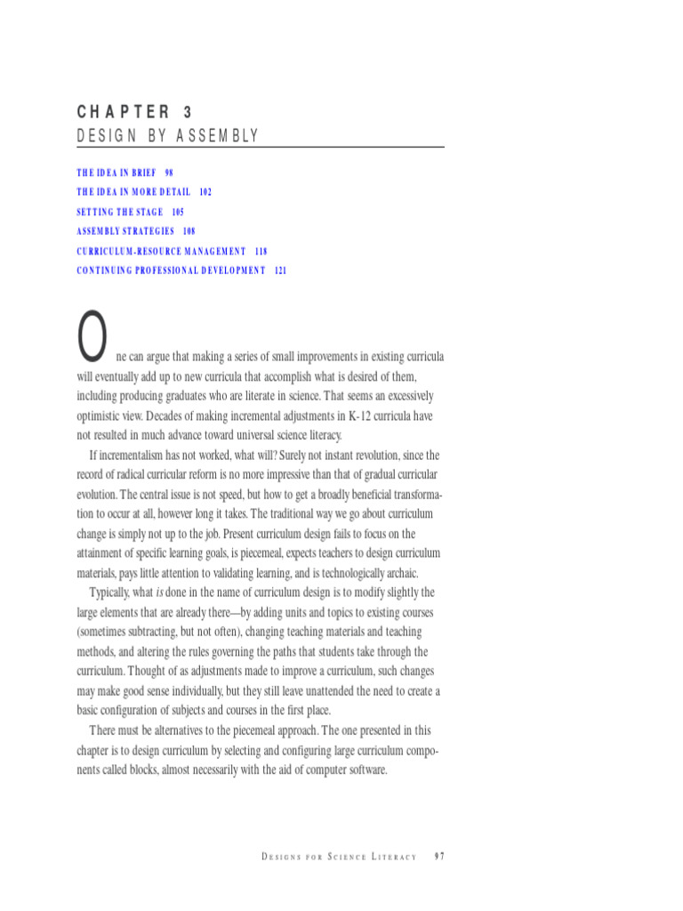 Chapter 3 Design by Assembly | PDF | Curriculum | Science Chapter 3 Design by Assembly | PDF | Curriculum | Science