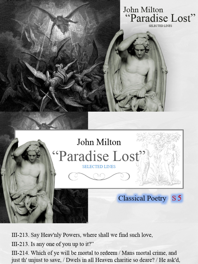 Selected Lines From Paradise Lost | PDF | Paradise Lost | Heaven