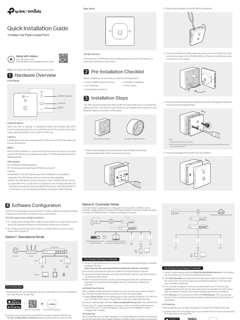 TP-Link Omada EAP230 Installation Guide | PDF | Network Switch | Wi Fi