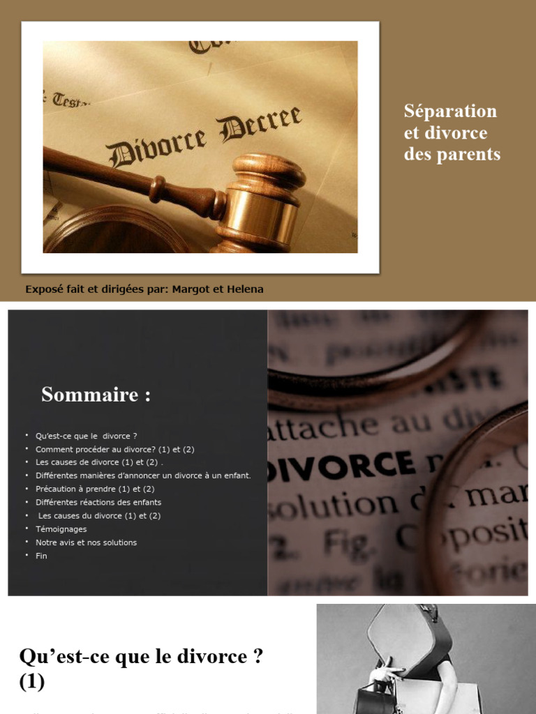 Divorce et séparation des parents : Guide | PDF | Divorce