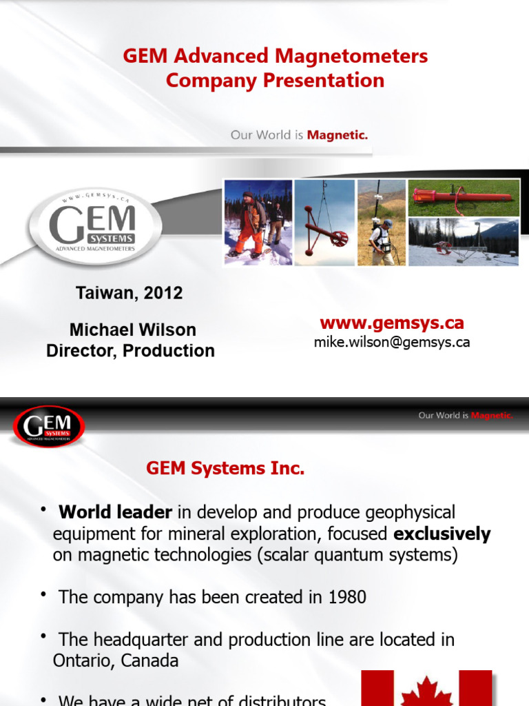 GEM Company Presentation 2012 | PDF | Magnetometer | Science