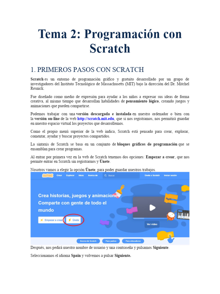 Practicas Scratch | PDF | Scratch (lenguaje de programación) | Informática
