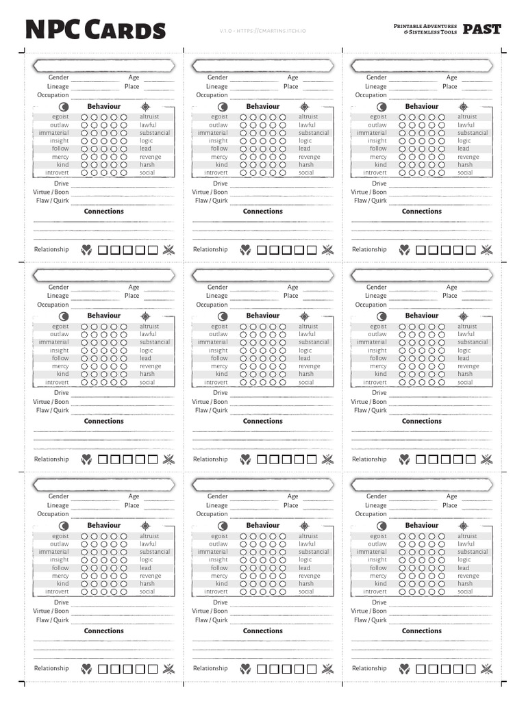 Past03 NPC | PDF | Psychology | Personality Traits