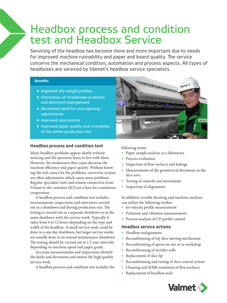 V Headbox services | PDF