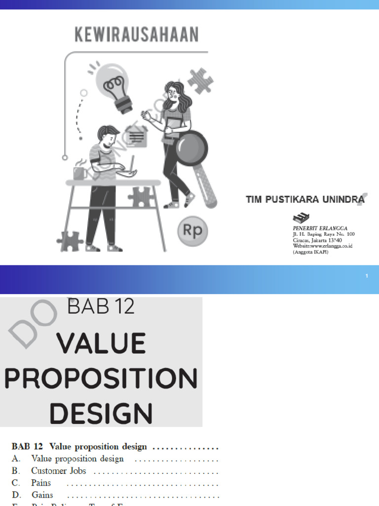 Kewirausahaan Pertemuan 13-15 Value Proposition | PDF