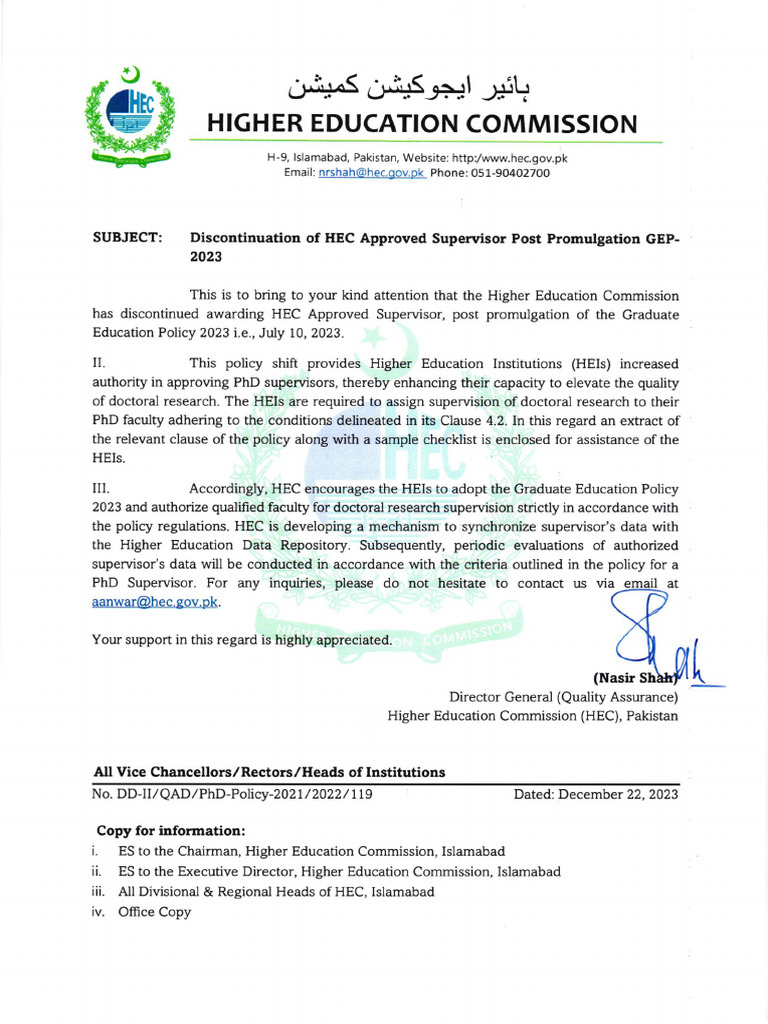 1.2 Signed Letter To All HEIs | PDF