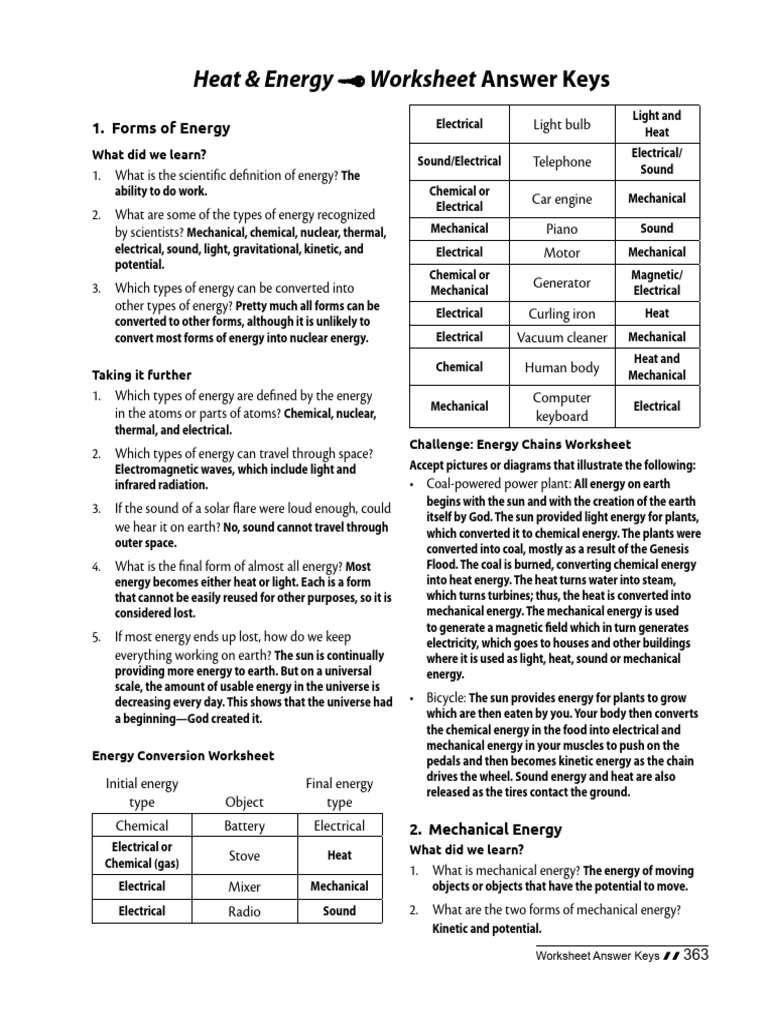 Heat & Energy Answers To Workbook Pages | PDF | Waves | Electromagnetic ...