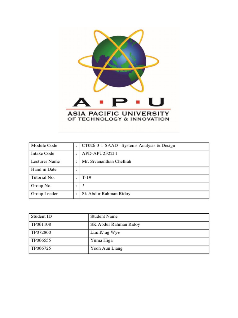 SAAD Group Assignment | PDF | Feasibility Study | Automation