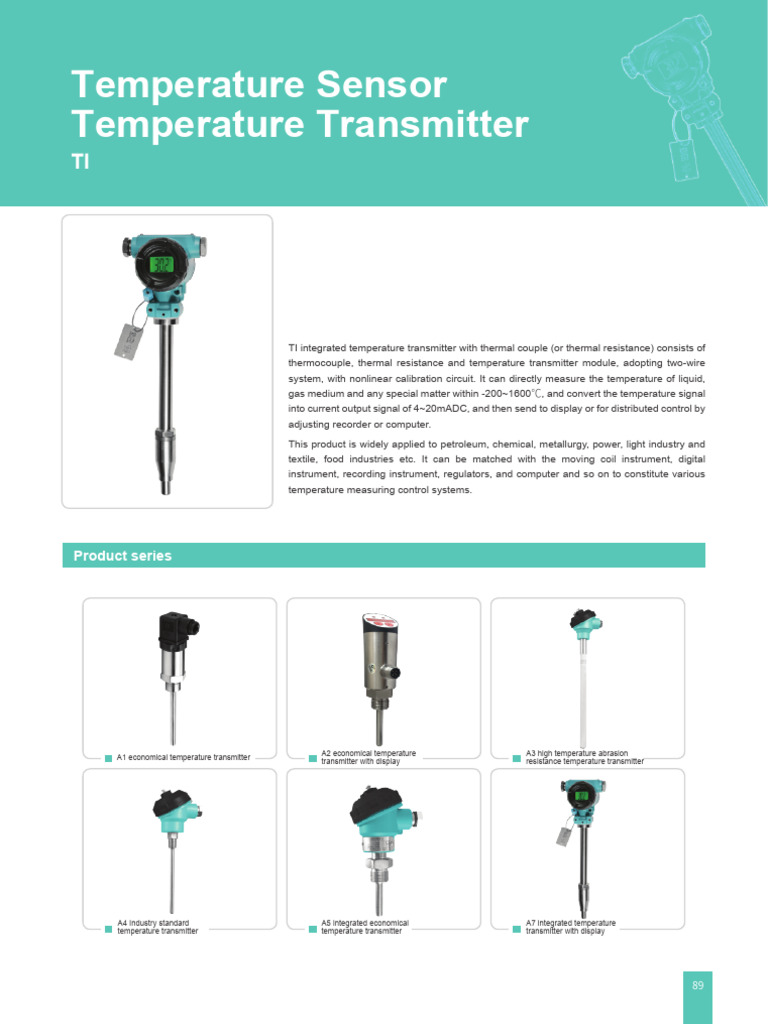 Ti Temperature Transmitter | PDF | Thermocouple | Electromagnetism