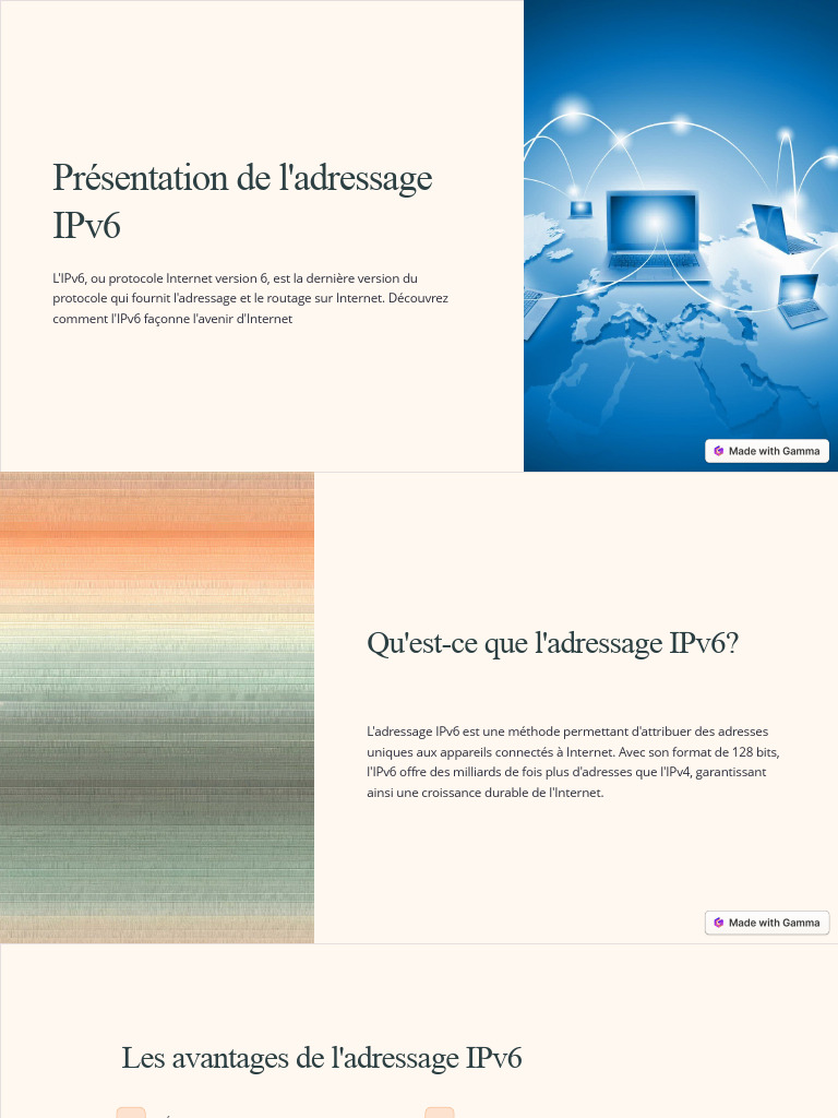 Presentation de Ladressage IPv6 | PDF | I Pv6 | l'Internet