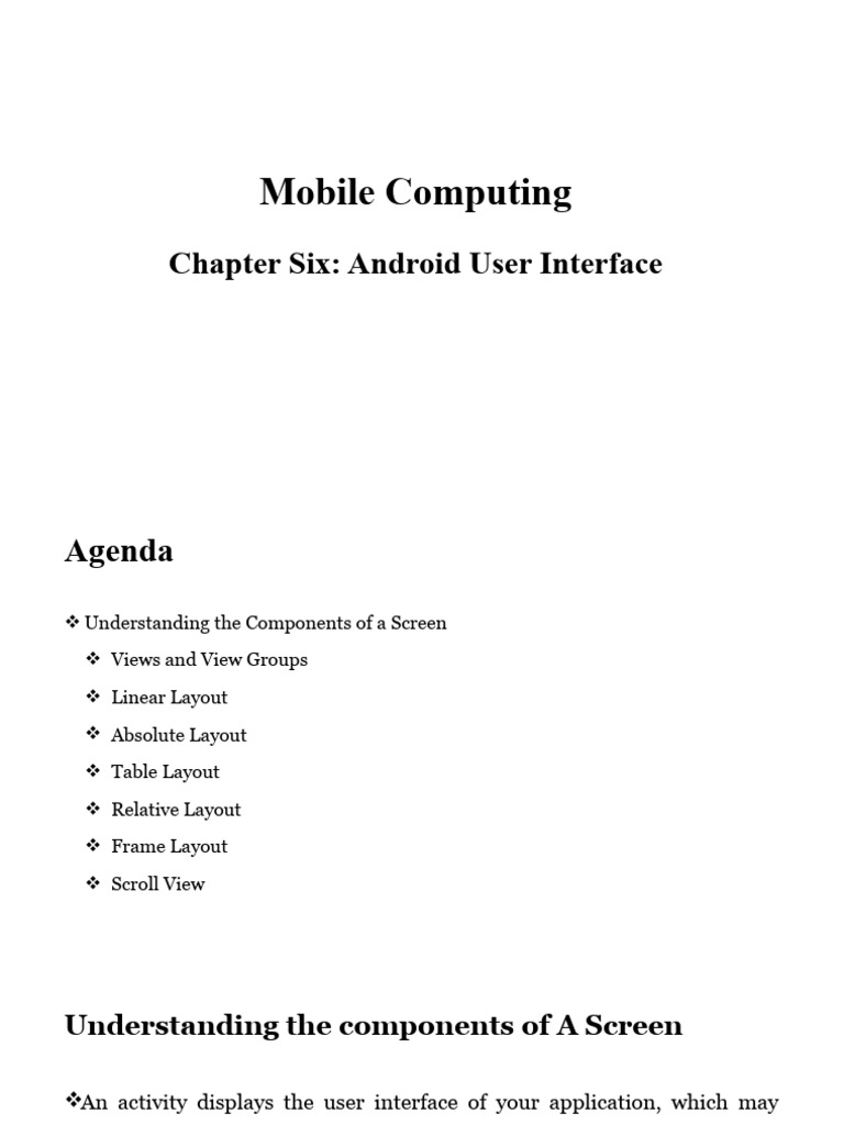 Chap 6 | PDF | Graphical User Interfaces | User Interface