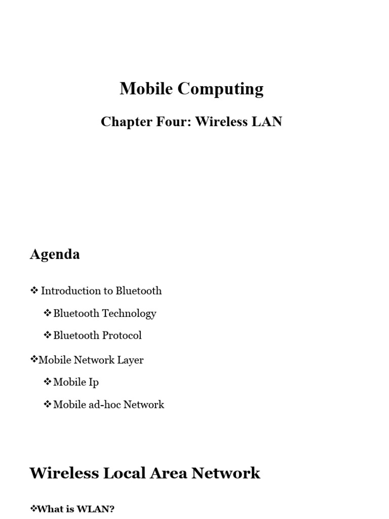 Chap 4 | PDF | Bluetooth | Routing