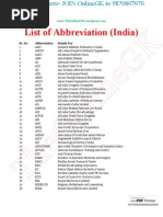 Government Abbreviations List | PDF | Government Of India