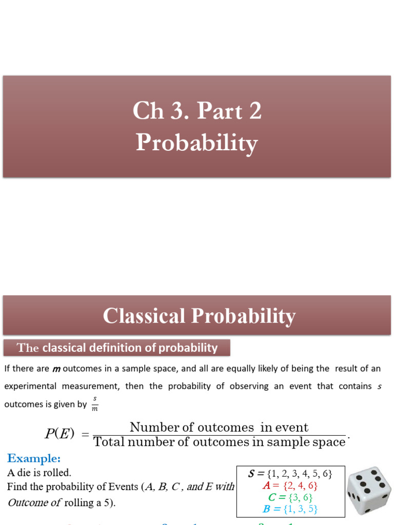 Classical Probability Concepts Explained | PDF | Probability | Probability Theory