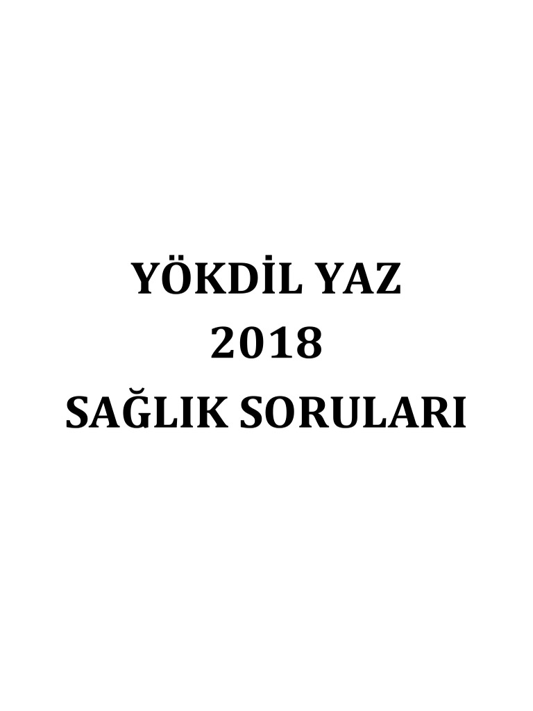 2018 Yaz Saglik | PDF | Genome | Breathing