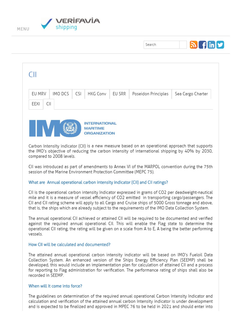 Alcandce de CII Carbon Emissions | PDF | Emission Intensity