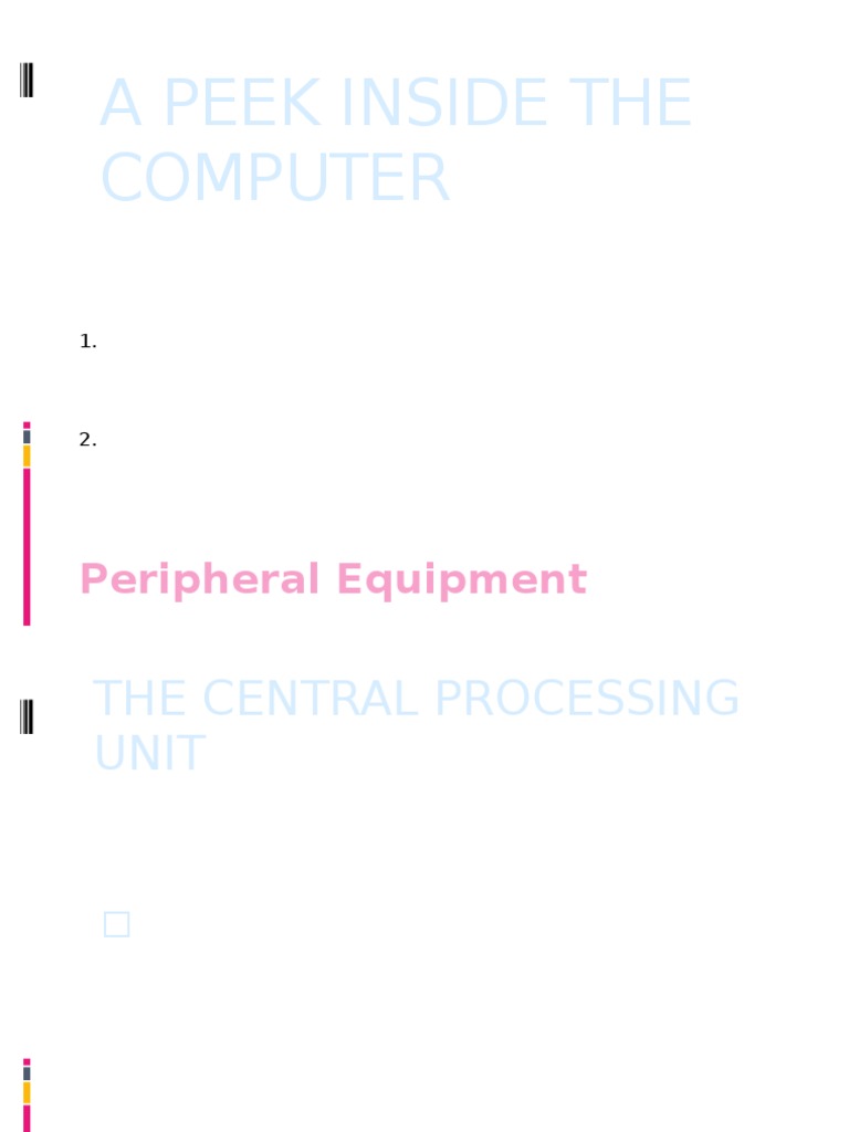A Peek Inside The Computer | PDF | Computer Data Storage | Central ...