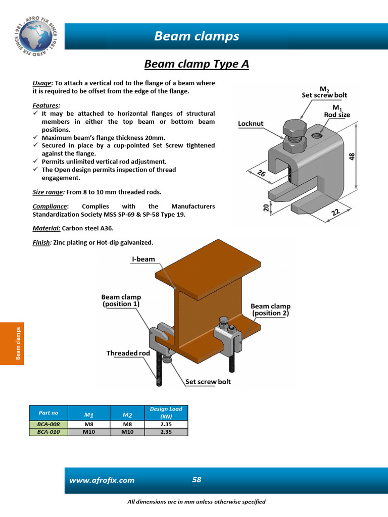 African Company Catalogue 2020-Ver 9.40 Beam Clamps | PDF