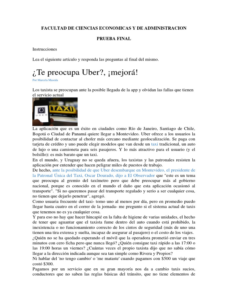 Caso Uber | PDF