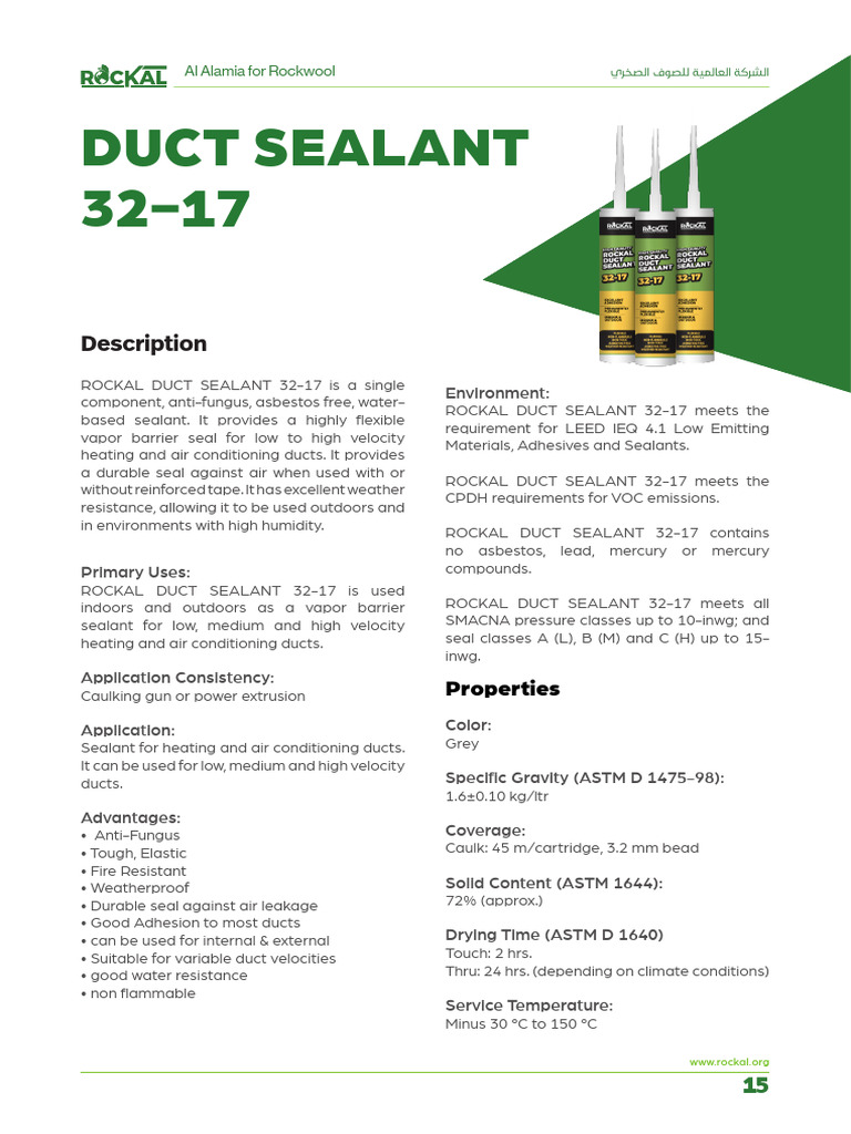 Duct Sealant 32-17 | Download Free PDF | Duct (Flow) | Building Technology