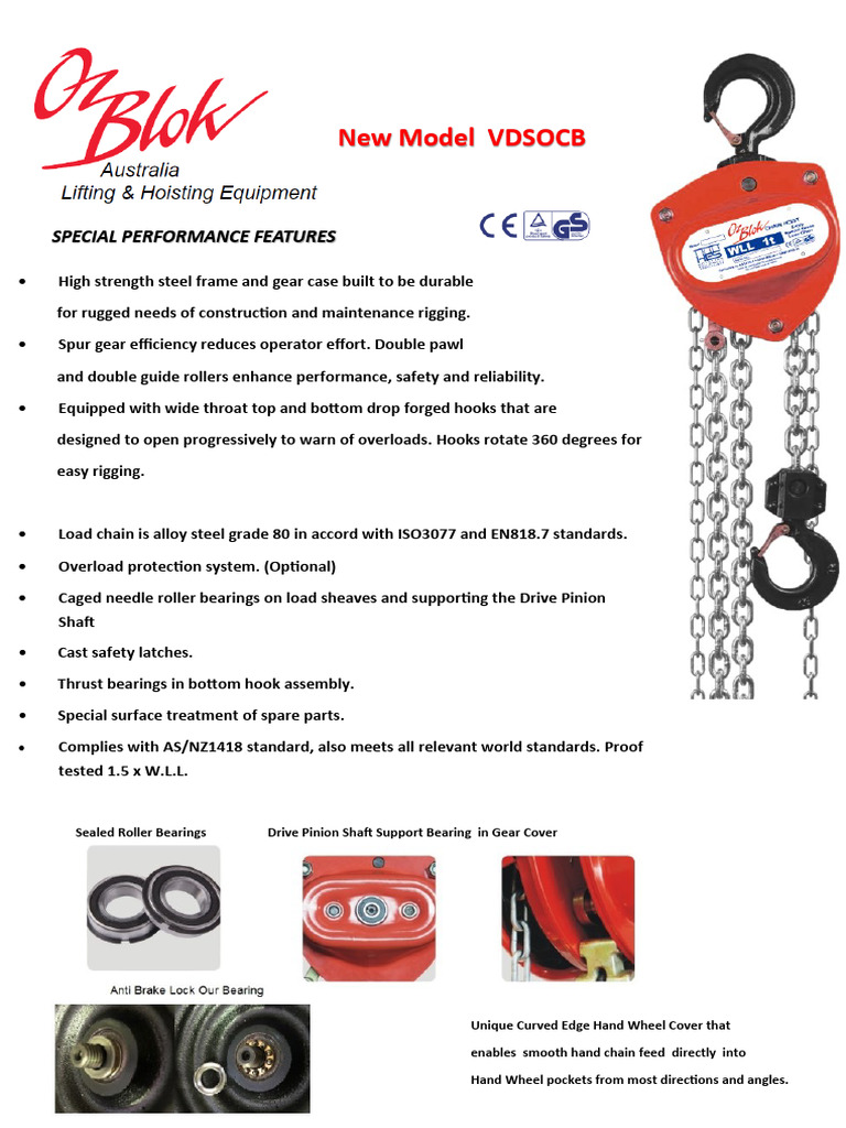 Standard VDS Chain Block Brochure | PDF