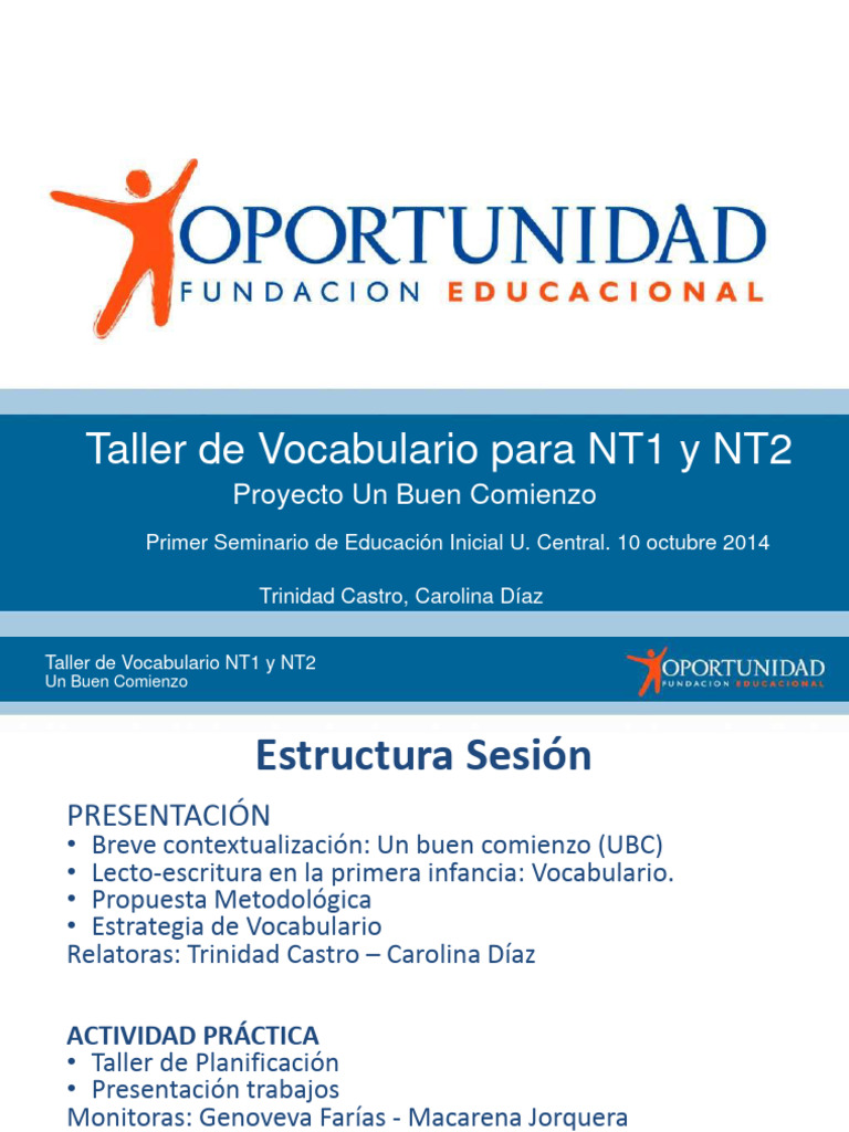 4a5ae PPT Taller Vocabulario Final Primer Seminario Educacion Inicial ...