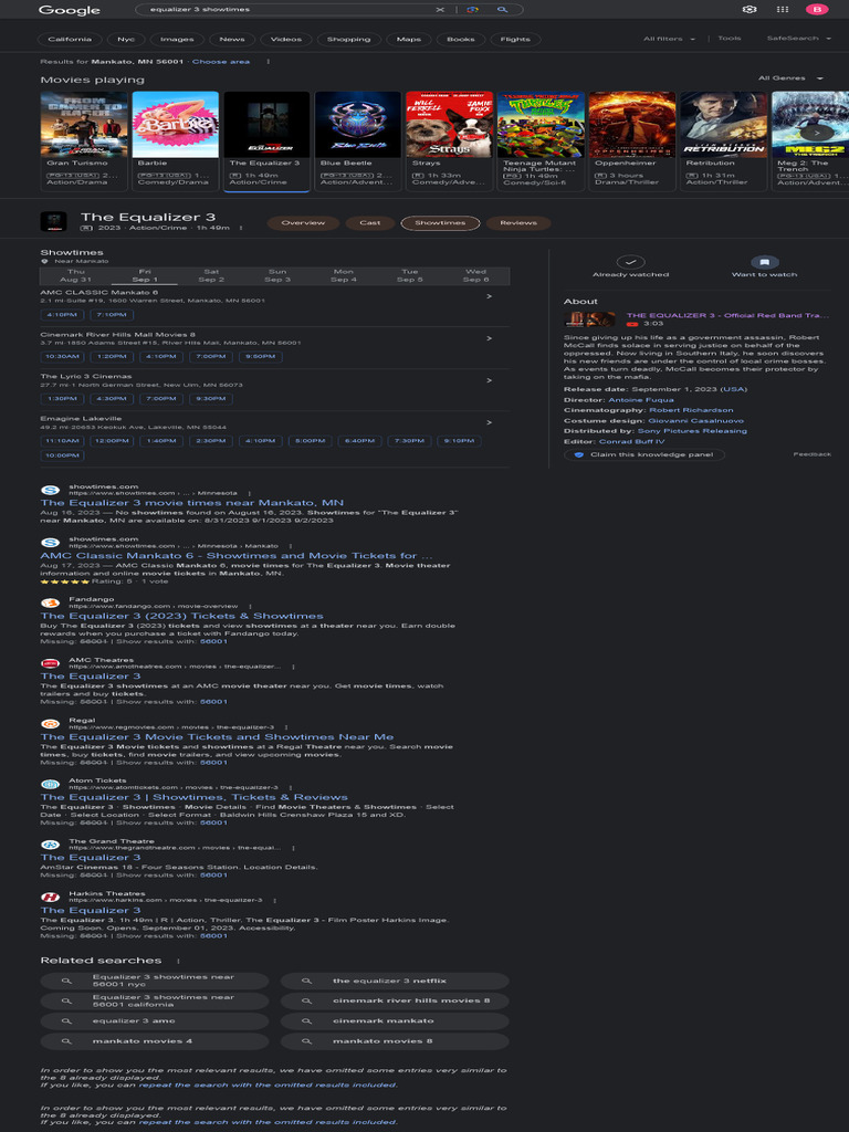 Equalizer 3 Showtimes | PDF