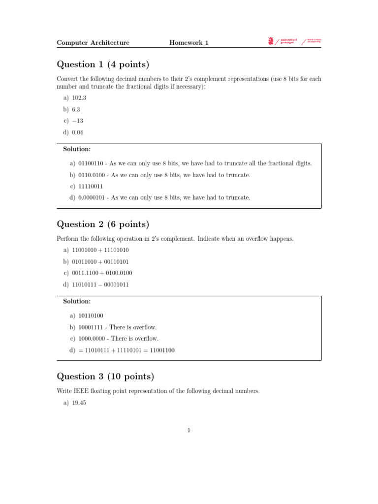 Computer Architecture 1 | Download Free PDF | Bit | Elementary Mathematics