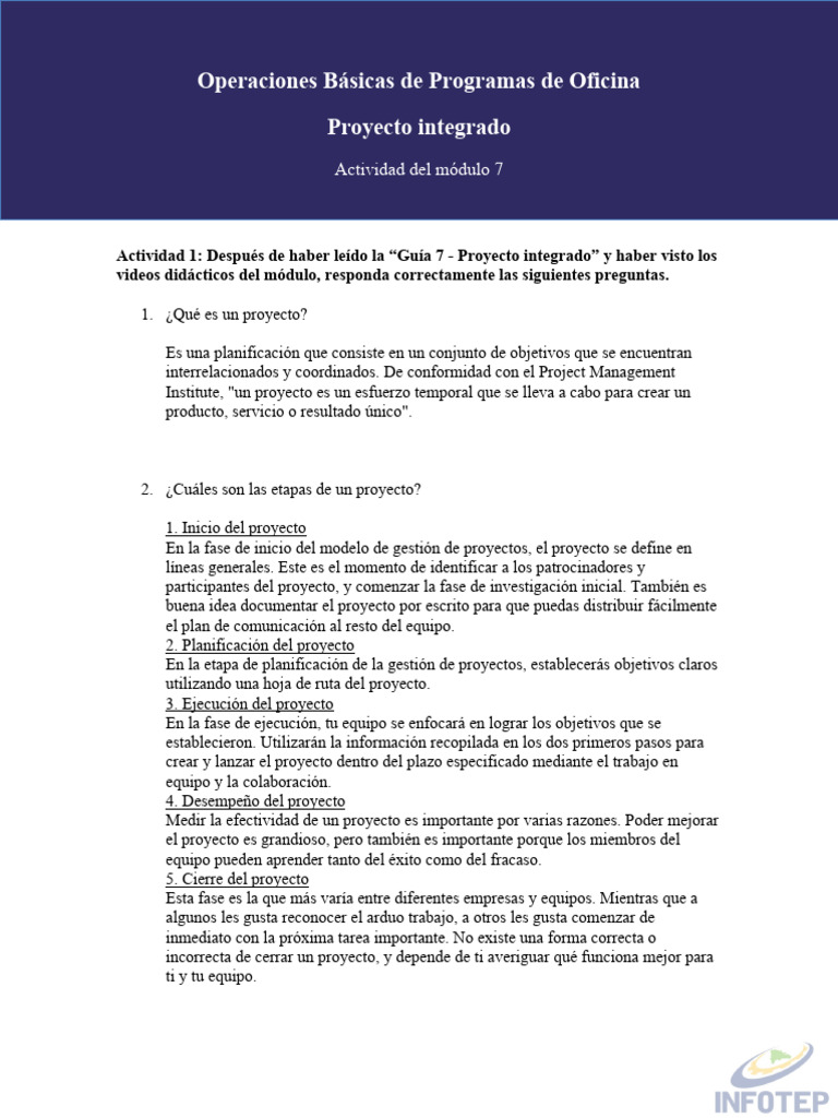 Actividad - Modulo 7 | PDF