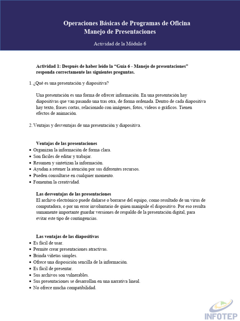 Actividad - Modulo 6 | PDF