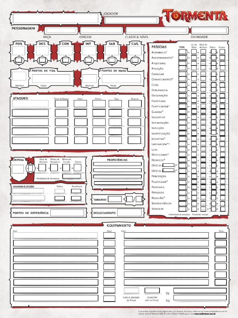 Ficha Tormenta | PDF