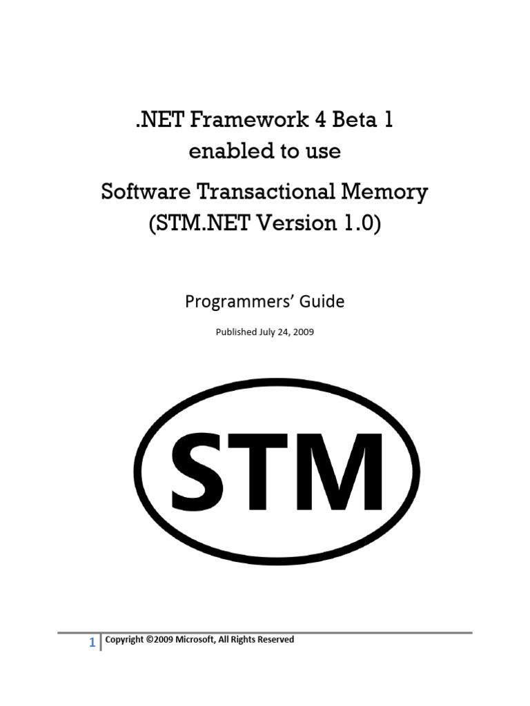 STM User Guide | PDF | Multi Core Processor | Database Transaction
