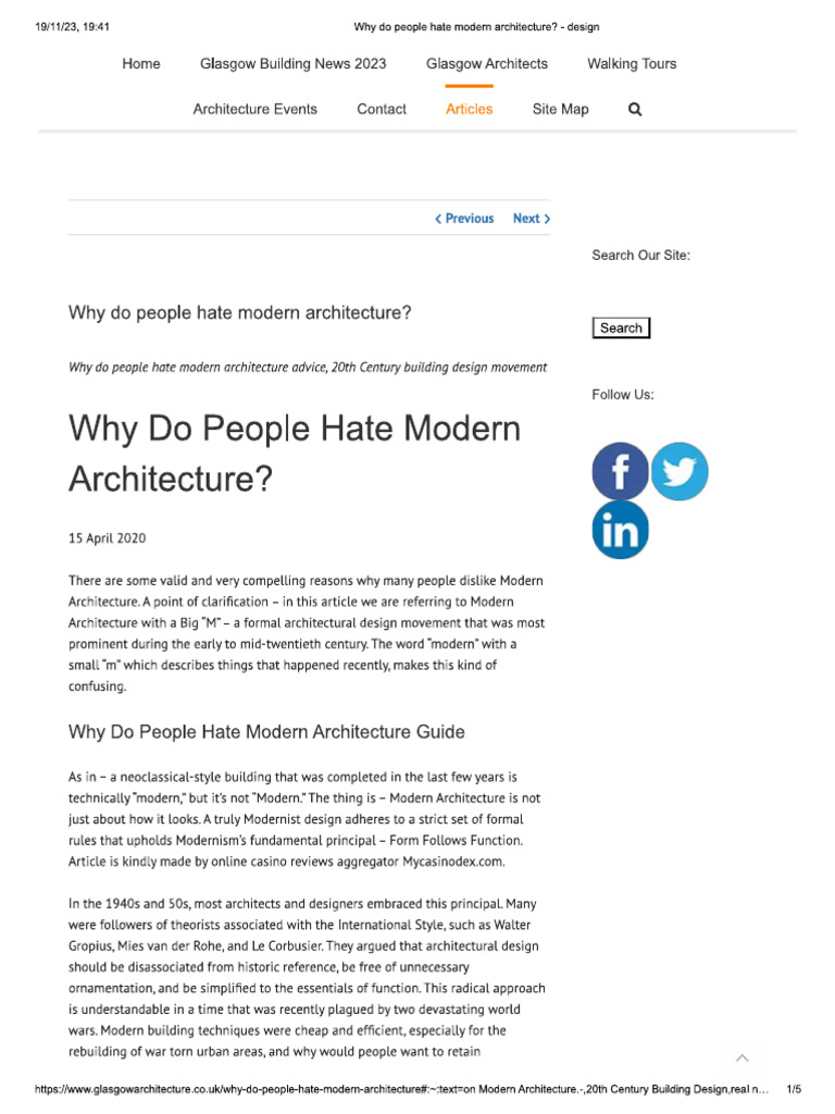 Why Do People Hate Modern Architecture Pdf