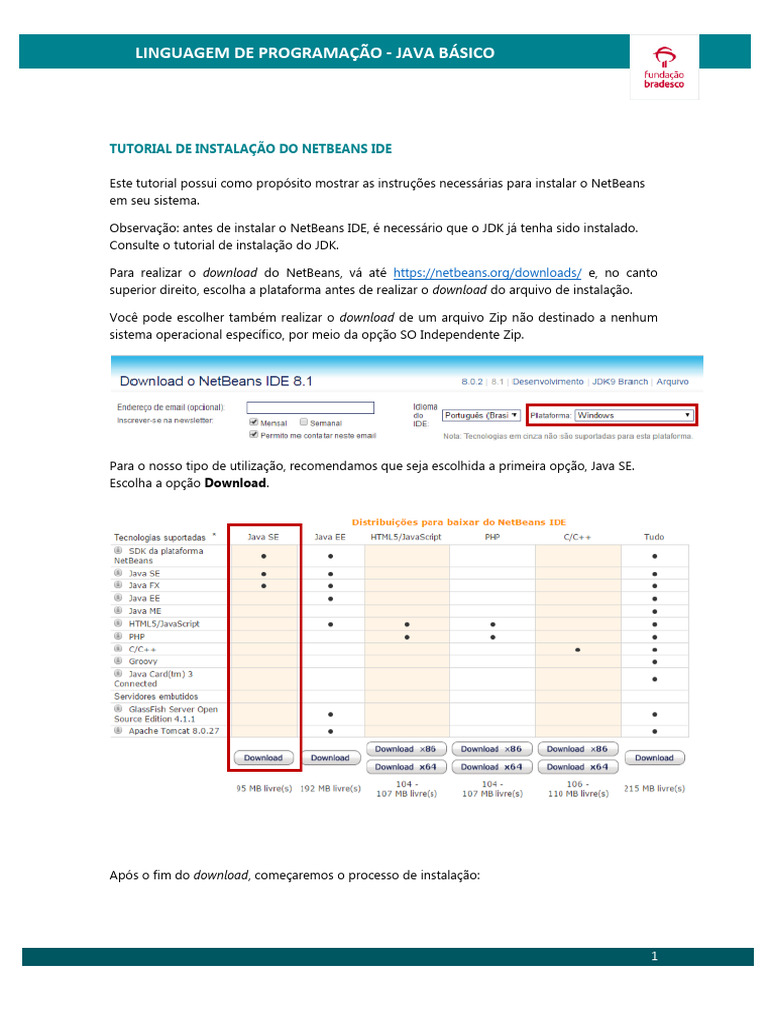 2 Tutorial de Instalacao Netbeans | PDF